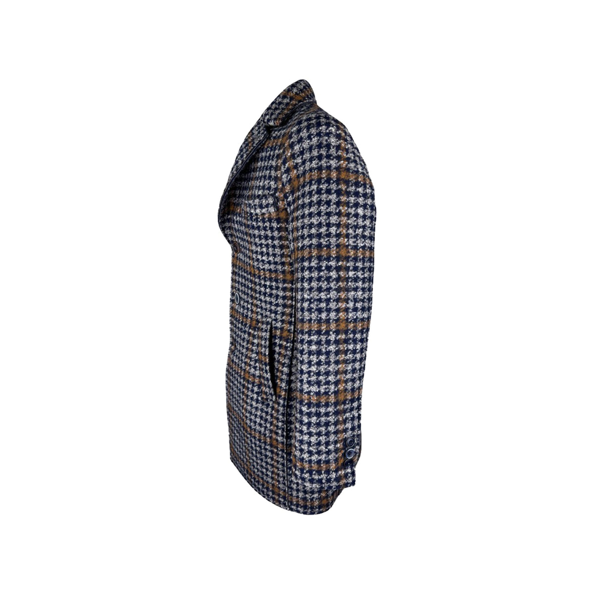 BOB Men's Single Breasted Check Coat | Francavilla Moda